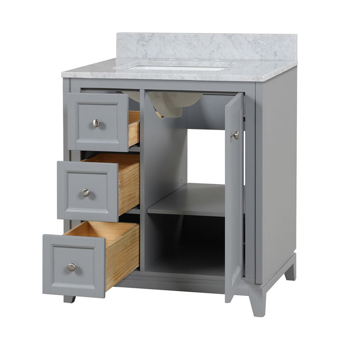Chevington Atwell 29.13'' Free-standing Single Bathroom Vanity with ...