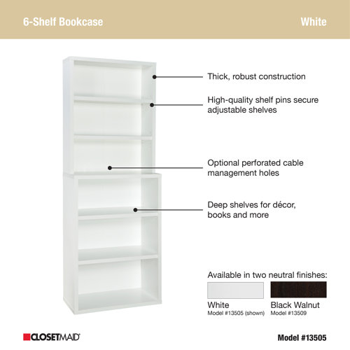 ClosetMaid Decorative Bookcases Bookcase & Reviews | Wayfair
