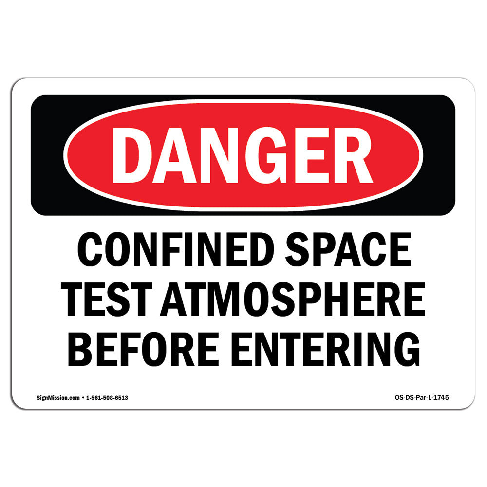 SignMission Confined Space Test Atmosphere Sign | Wayfair