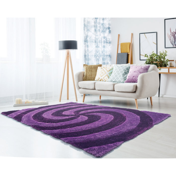 Wrought Studio Fitts Performance Violet Rug & Reviews | Wayfair