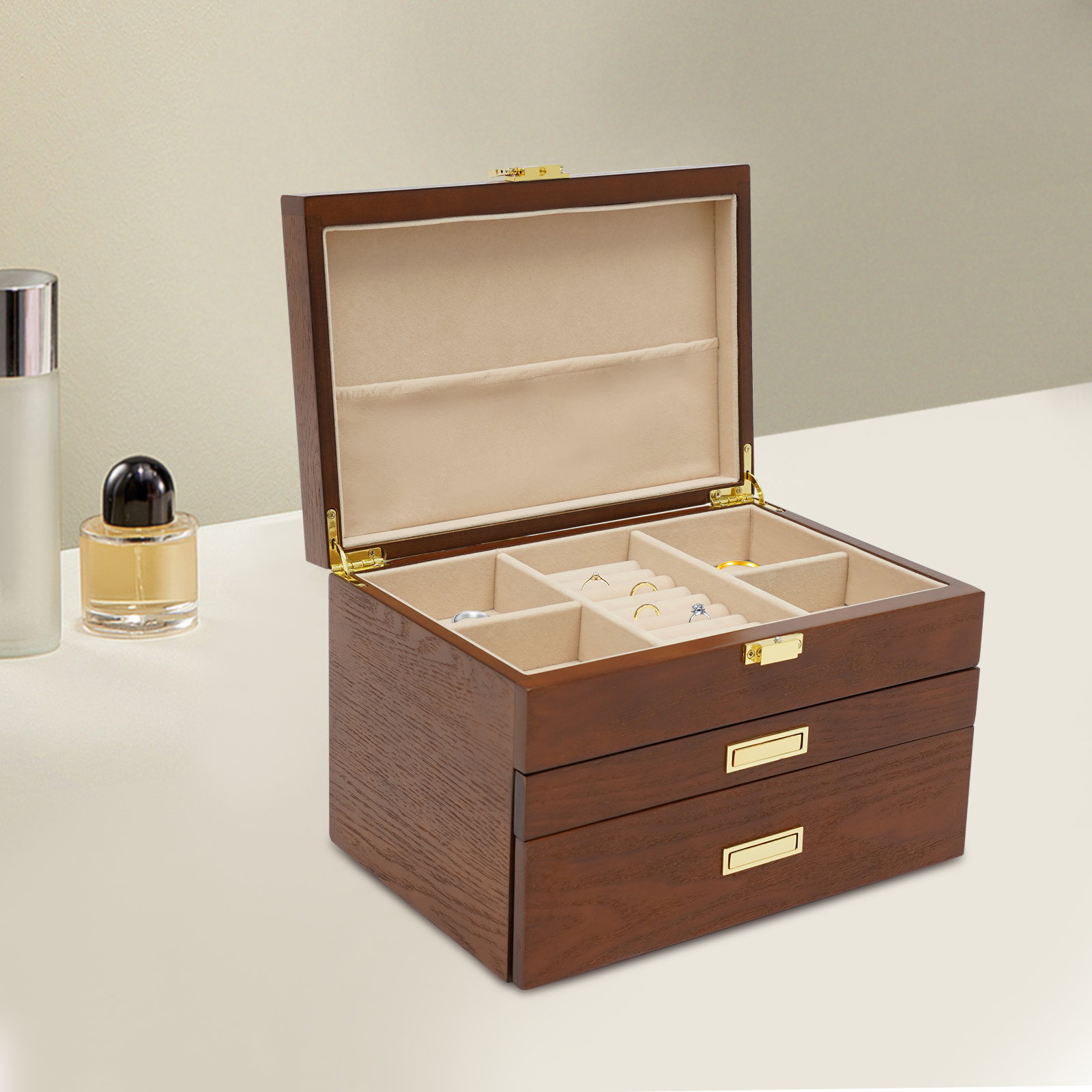 Mercer41 3 Layer Jewelry Storage Box | Wayfair