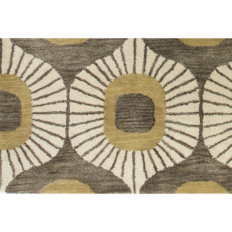 Wade Logan® Hayashi Handmade Hand Tufted Wool Mocha Rug & Reviews | Wayfair