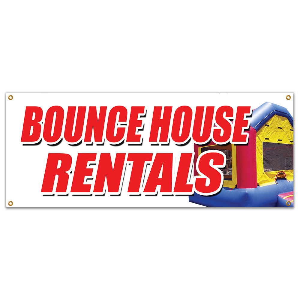 SignMission BOUNCE HOUSE RENTALS BANNER SIGN Party Photobooth ...