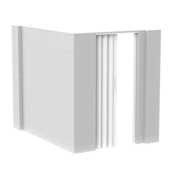 Versare Everblock L-Shaped Wall Kit With Door | Wayfair