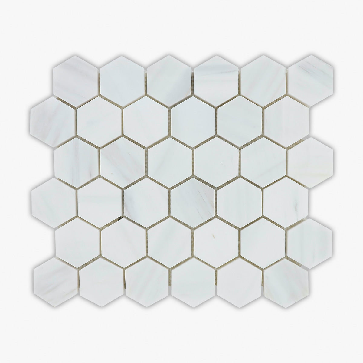 Direct Stone Source Bianco Dolomiti 10" x 12" Marble Honeycomb Mosaic ...