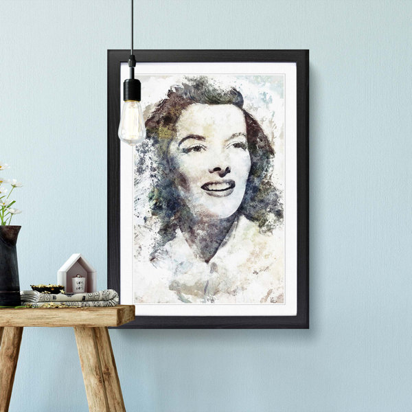 East Urban Home Katherine Hepburn in Abstract - Picture Frame Painting ...
