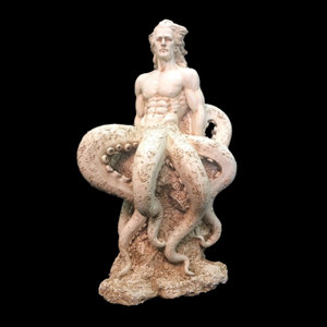 HomeStyles Life's a Beach Octoman Sitting on Coastal Rock Statue ...