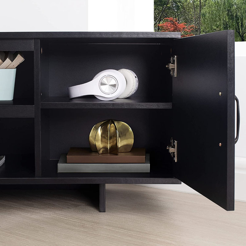 Ebern Designs Corner TV Stand for 50" TV, Modern Living Room with ...