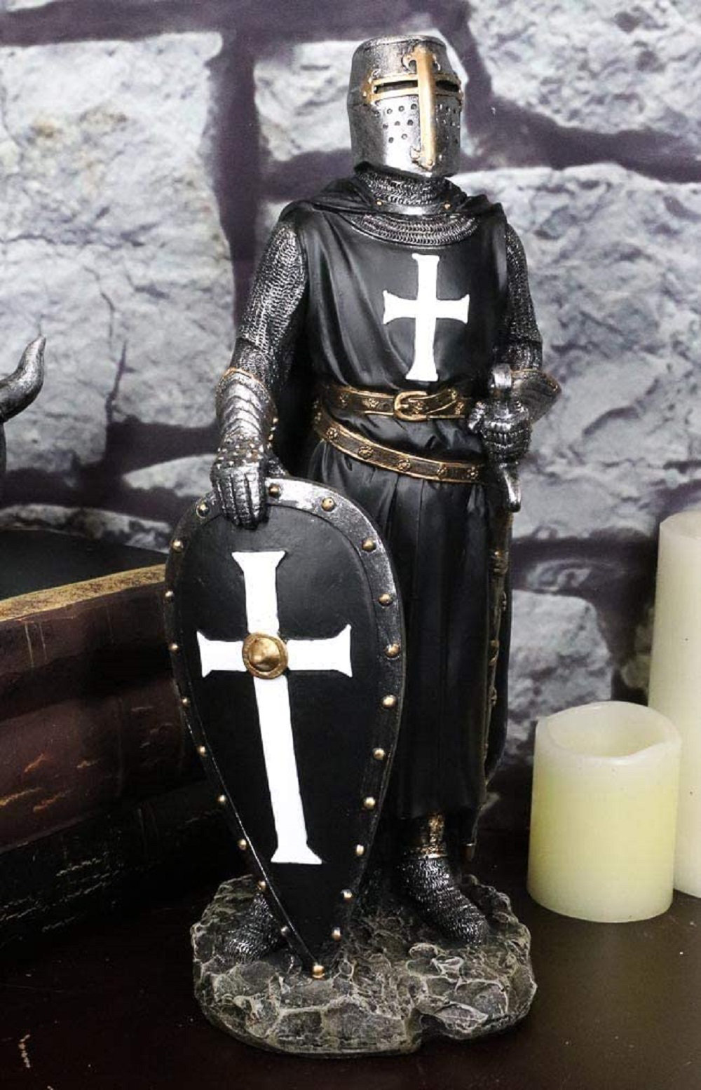 Trinx Holy Wars English Black Cloaked Crusader Knight Of The Cross With ...