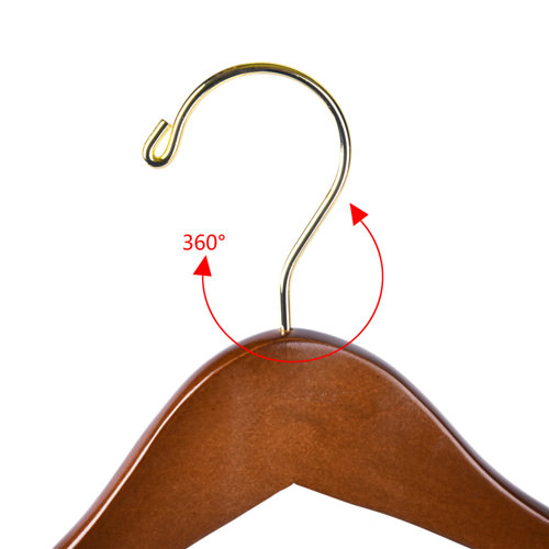 Quality Hangers Curved Wooden Hangers Beautiful Sturdy Suit Coat ...
