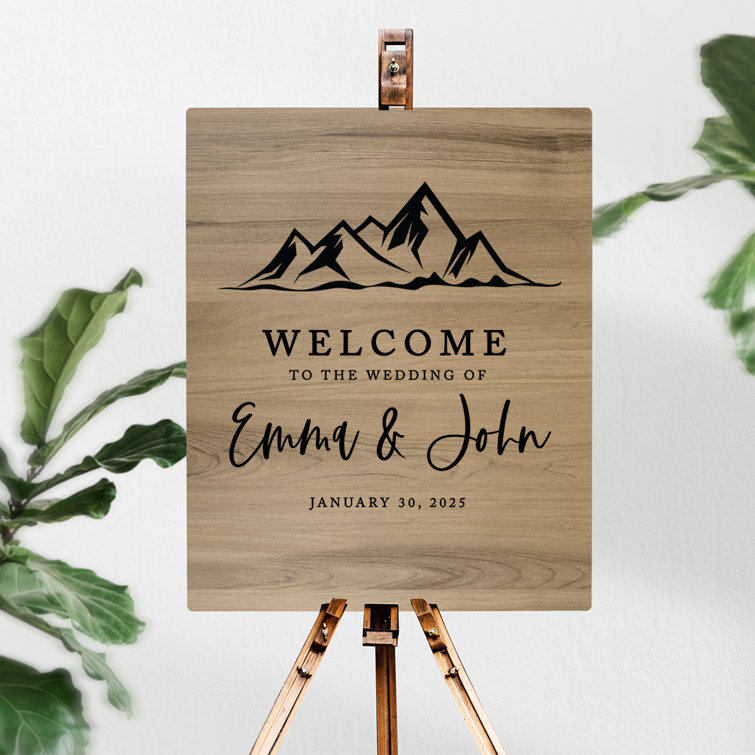 Koyal Wholesale Wooden Mountains Welcome Sign | Wayfair