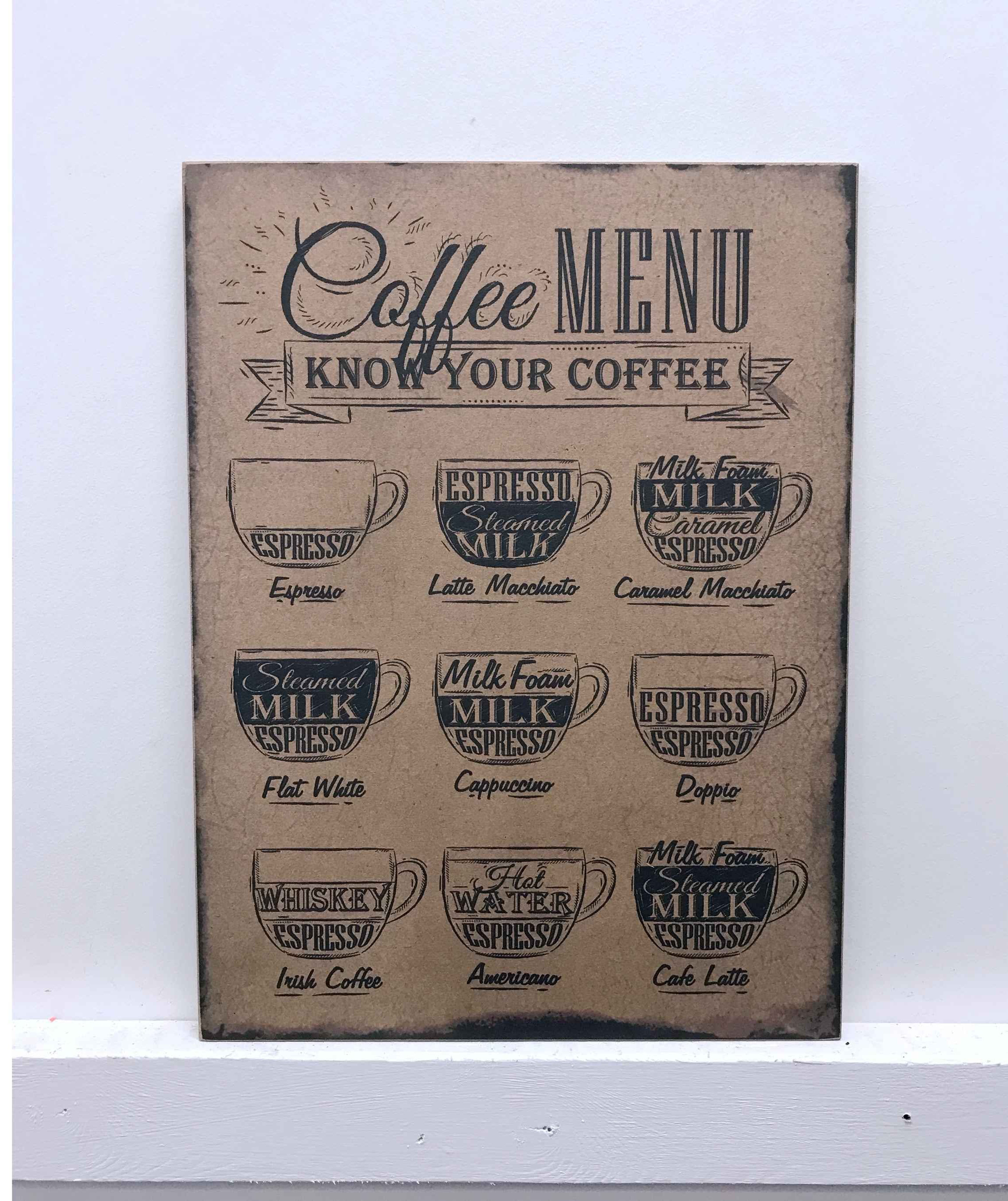 Winston Porter Coffee Menu Wooden Sign Wall Décor & Reviews | Wayfair