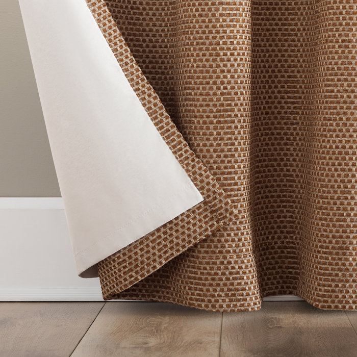 Scott Living Rafaela Woven Pattern Chenille 100% Blackout Grommet ...