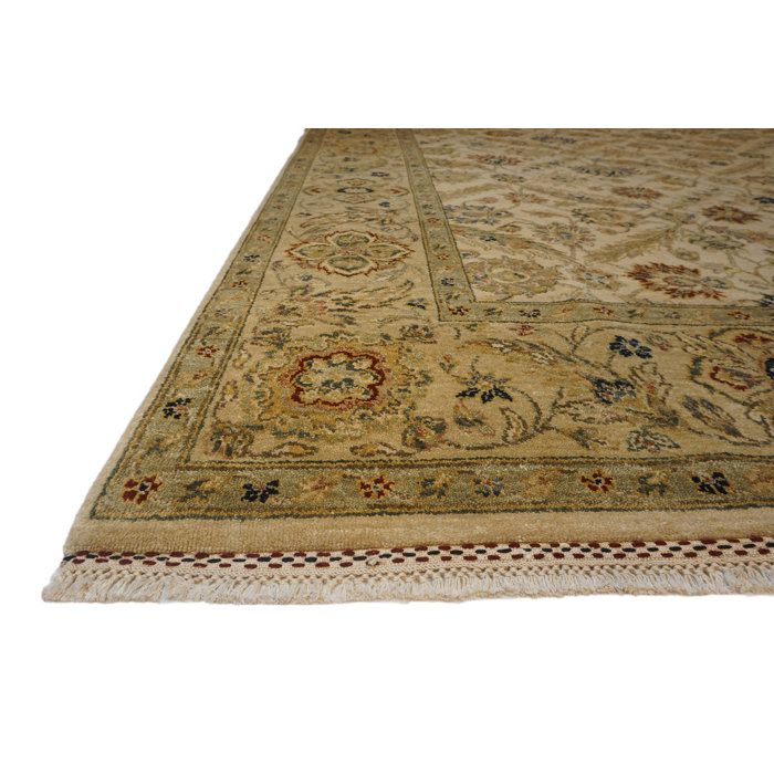 Samad Rugs Sovereign Hand-Knotted Wool Oriental Area Rug in Cream/Camel ...