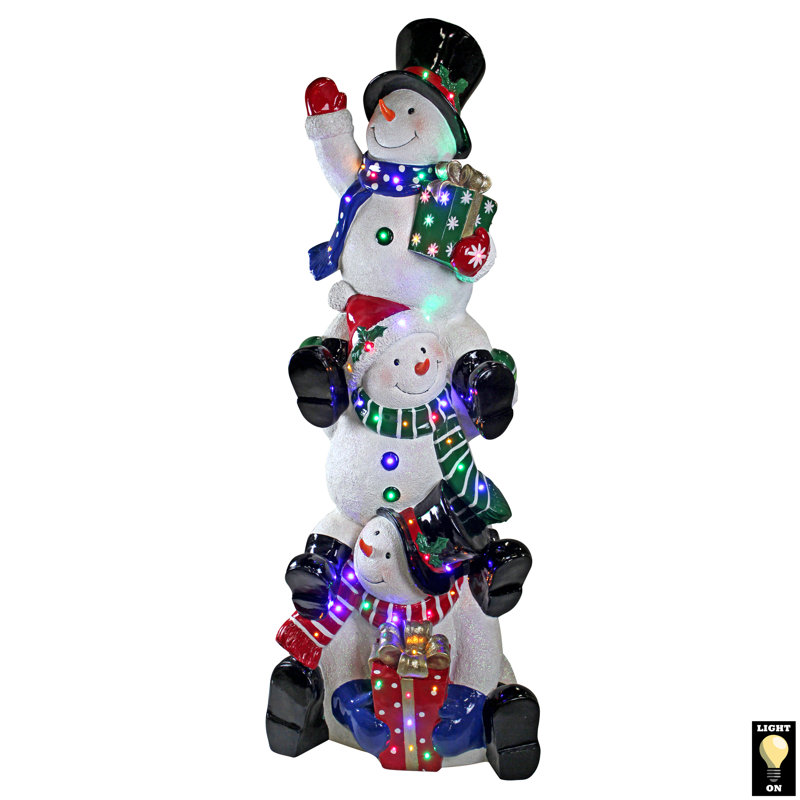 Design Toscano SnowBro's Illuminated Snowman Statue & Reviews | Wayfair