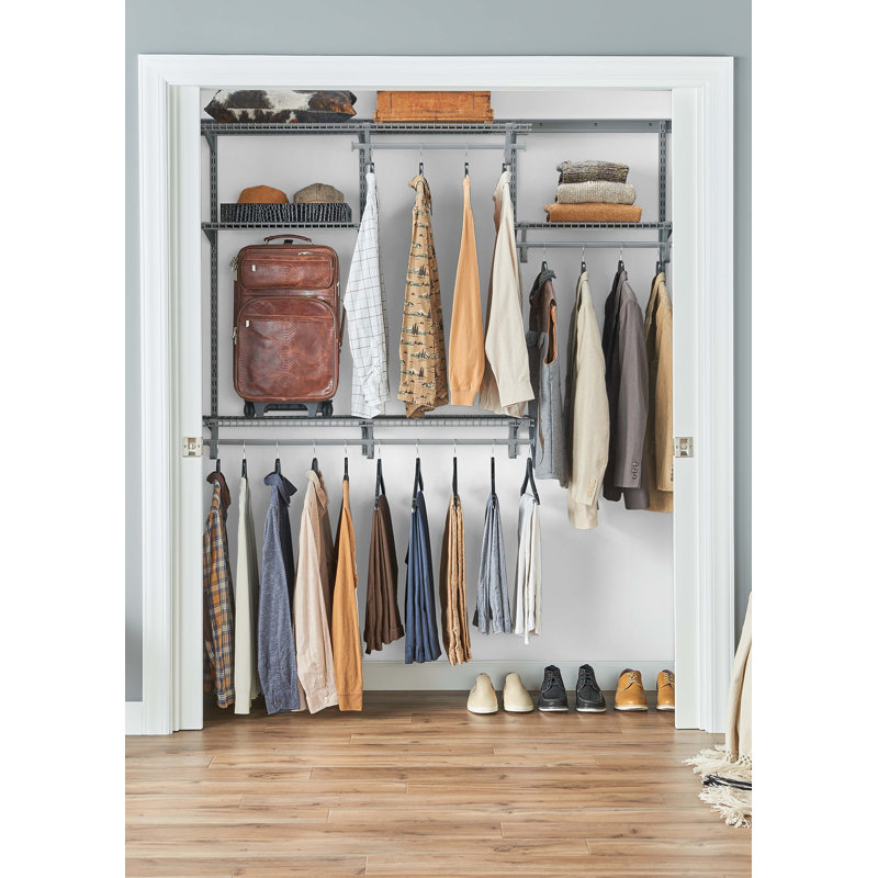 ClosetMaid ShelfTrack 48" W - 72" W Closet System Starter Kit & Reviews ...