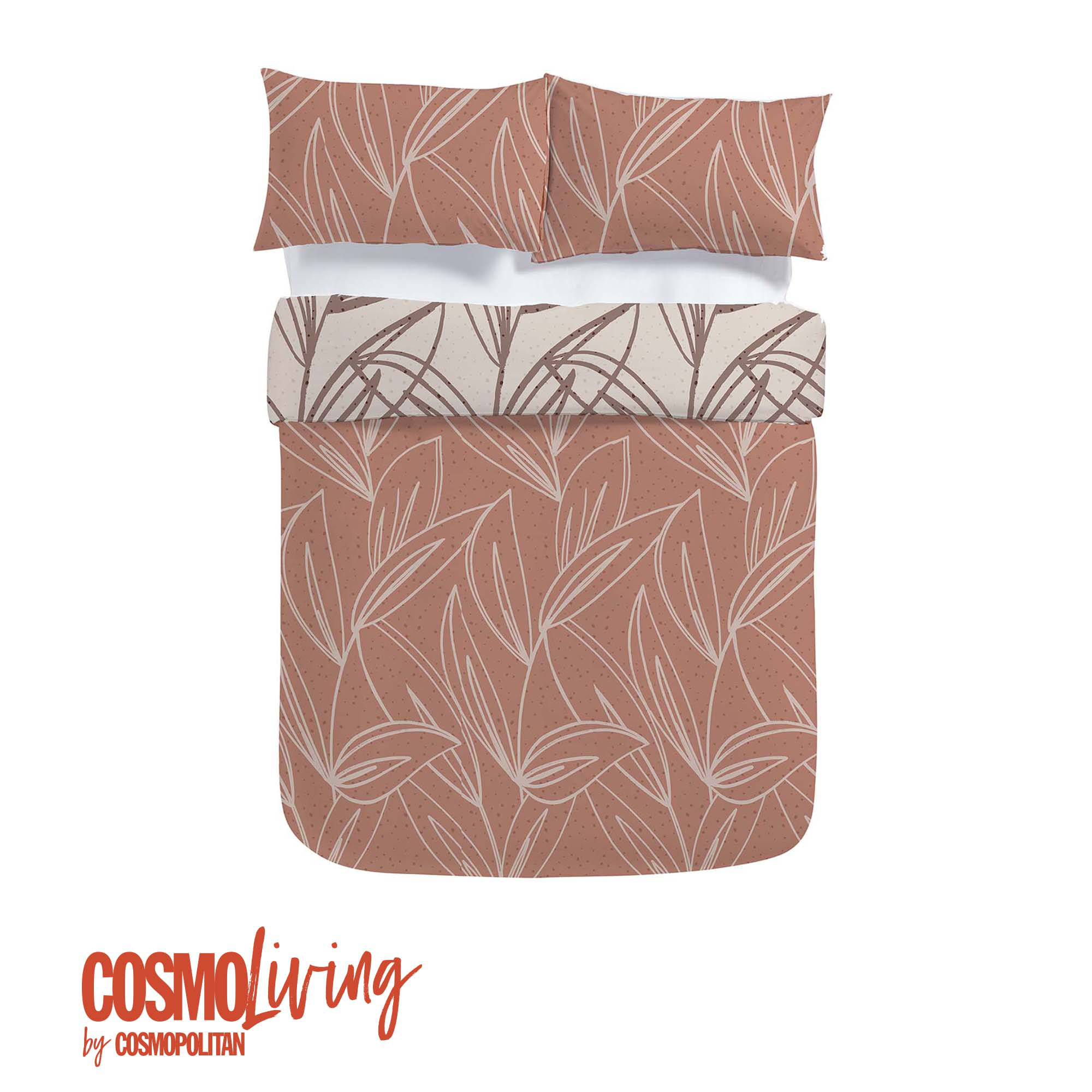 CosmoLiving by Cosmopolitan CosmoLiving Sunset Leaf Duvet and ...