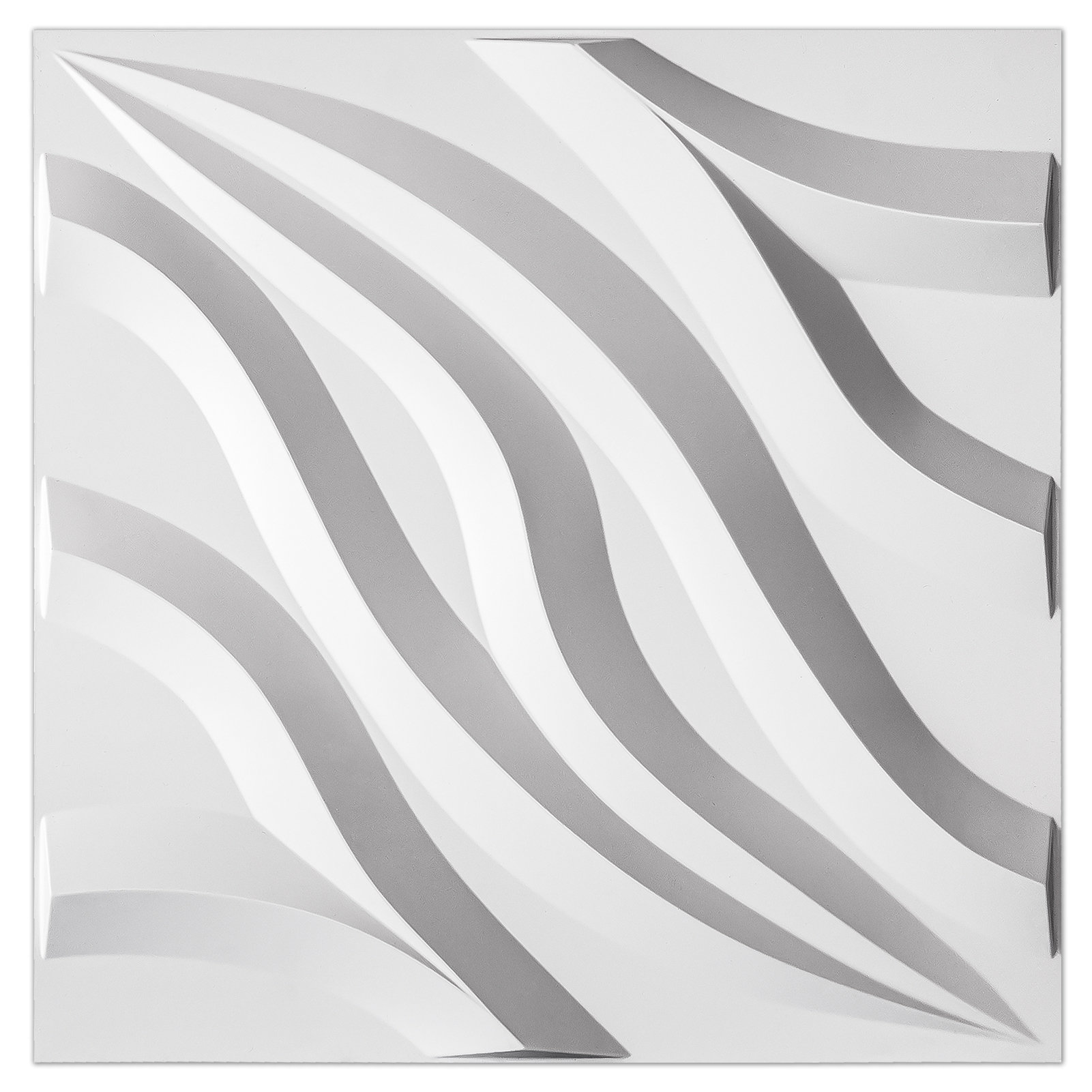 Art3d 19.7" x 19.7" 3D Wall Panel in White | Wayfair