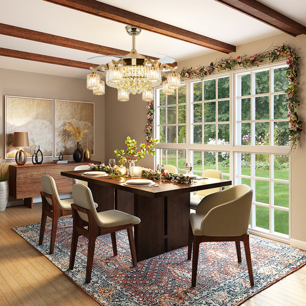 Rosdorf Park Jearold 42'' Modern Ceiling Fan with LED Lights and 8 ...