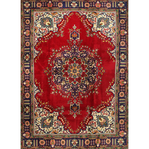 Hokku Designs Varberg Handmade Wool Red Rug | Wayfair