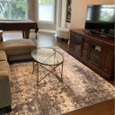 17 Stories Babbie Abstract Black/Gray Area Rug & Reviews | Wayfair