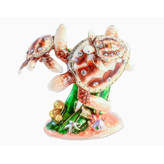 Bay Isle Home Worcester 3 Turtles on Branch Trinket Box Enamel Figurine ...