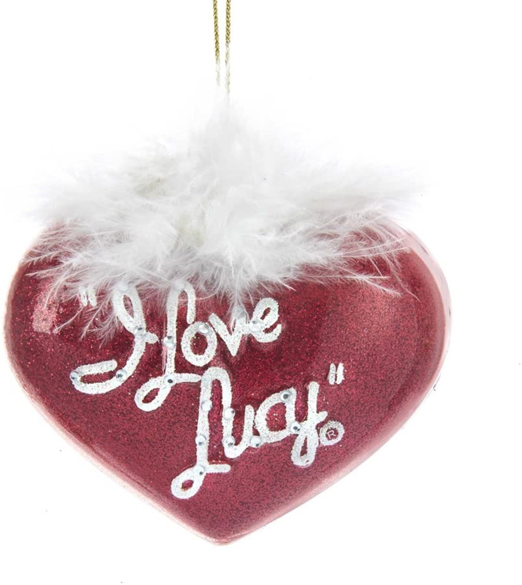 Kurt Adler I Love Lucy Heart Glass Hanging Figurine Ornament | Wayfair