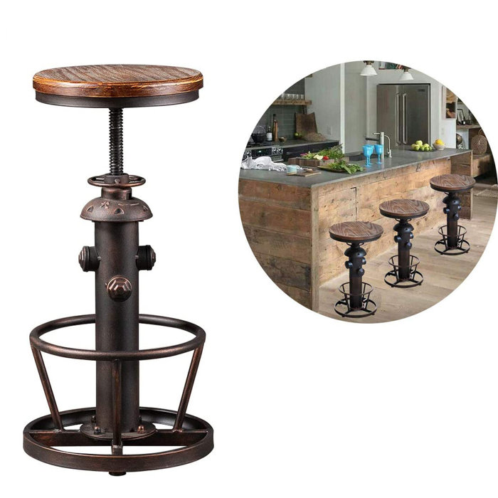 Williston Forge Aged Steampunk Deco Industrial Round Bottom Adjustable ...