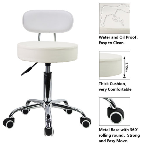 Inbox Zero Lab Stool with Casters & Reviews | Wayfair