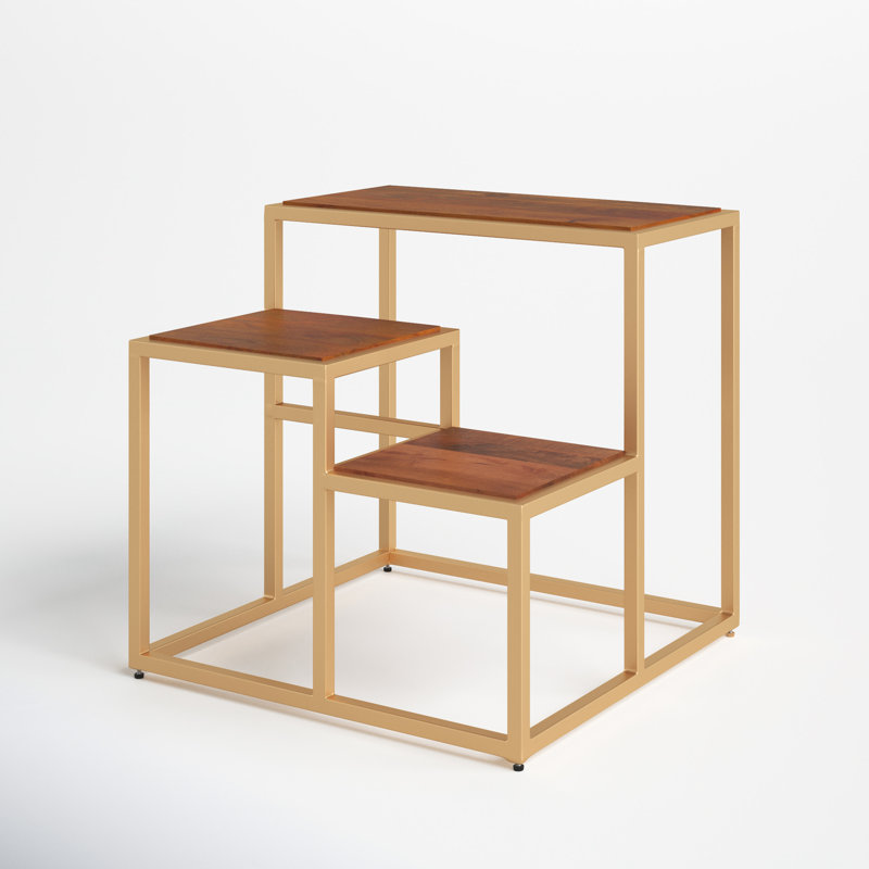 Joss & Main Gwenelle Multi-Tiered Mango Wood Plant Stand | Wayfair