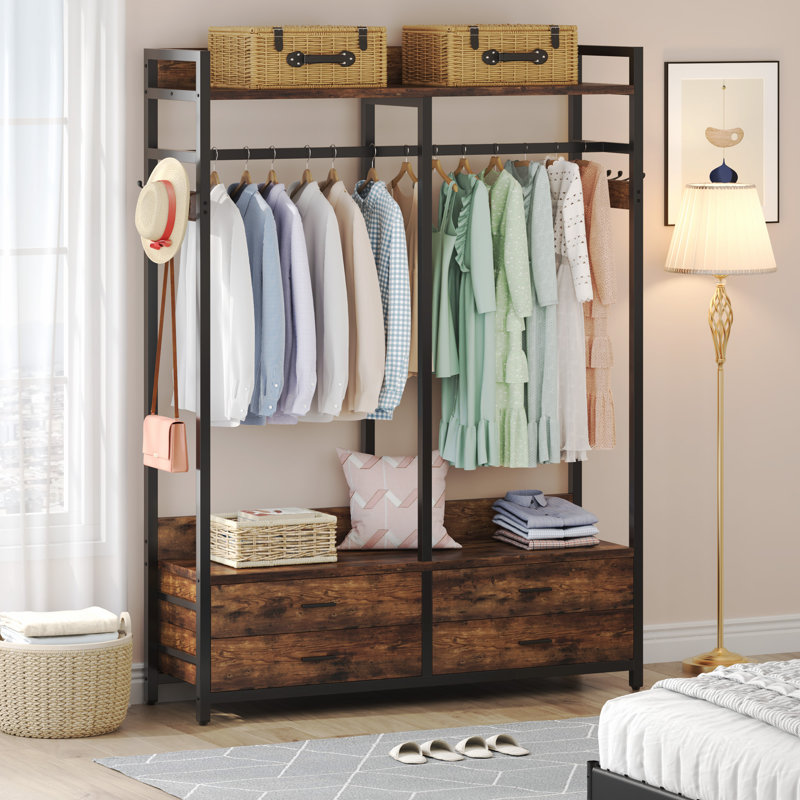 17 Stories 47.24'' Clothes Rack | Wayfair