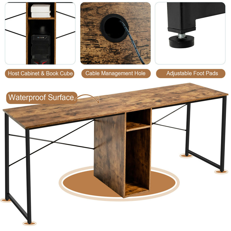 Inbox Zero Nimmons 79'' Desk | Wayfair