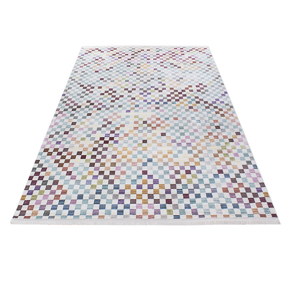 Ayyildiz Hali Quantum Cream/Blue/Yellow Rug | Wayfair.co.uk