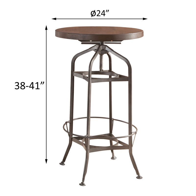 Williston Forge Gines Adjustable Pub Table & Reviews | Wayfair