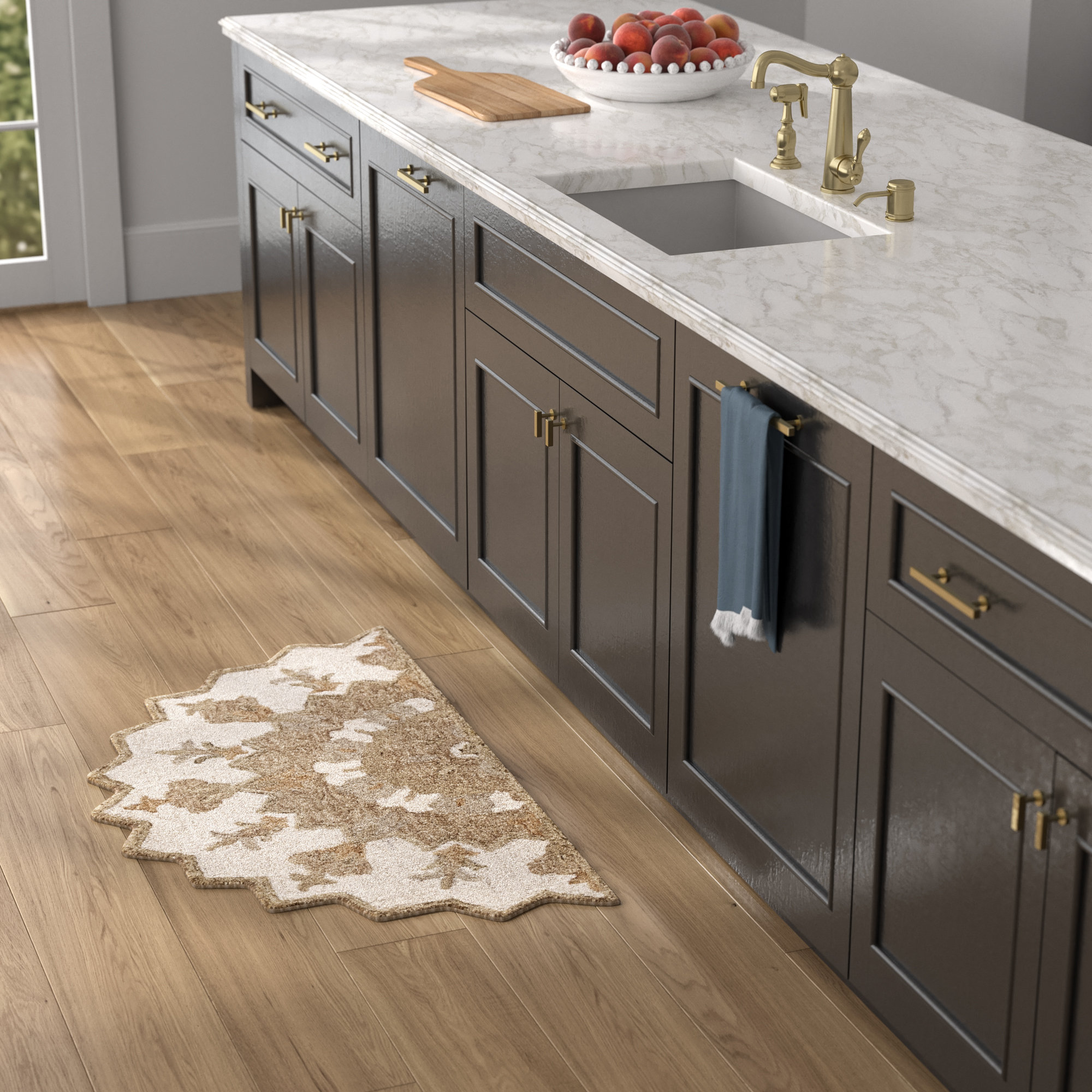 Mistana™ Coulombe Handmade Looped/Hooked Wool Brown/Gray Area Rug | Wayfair