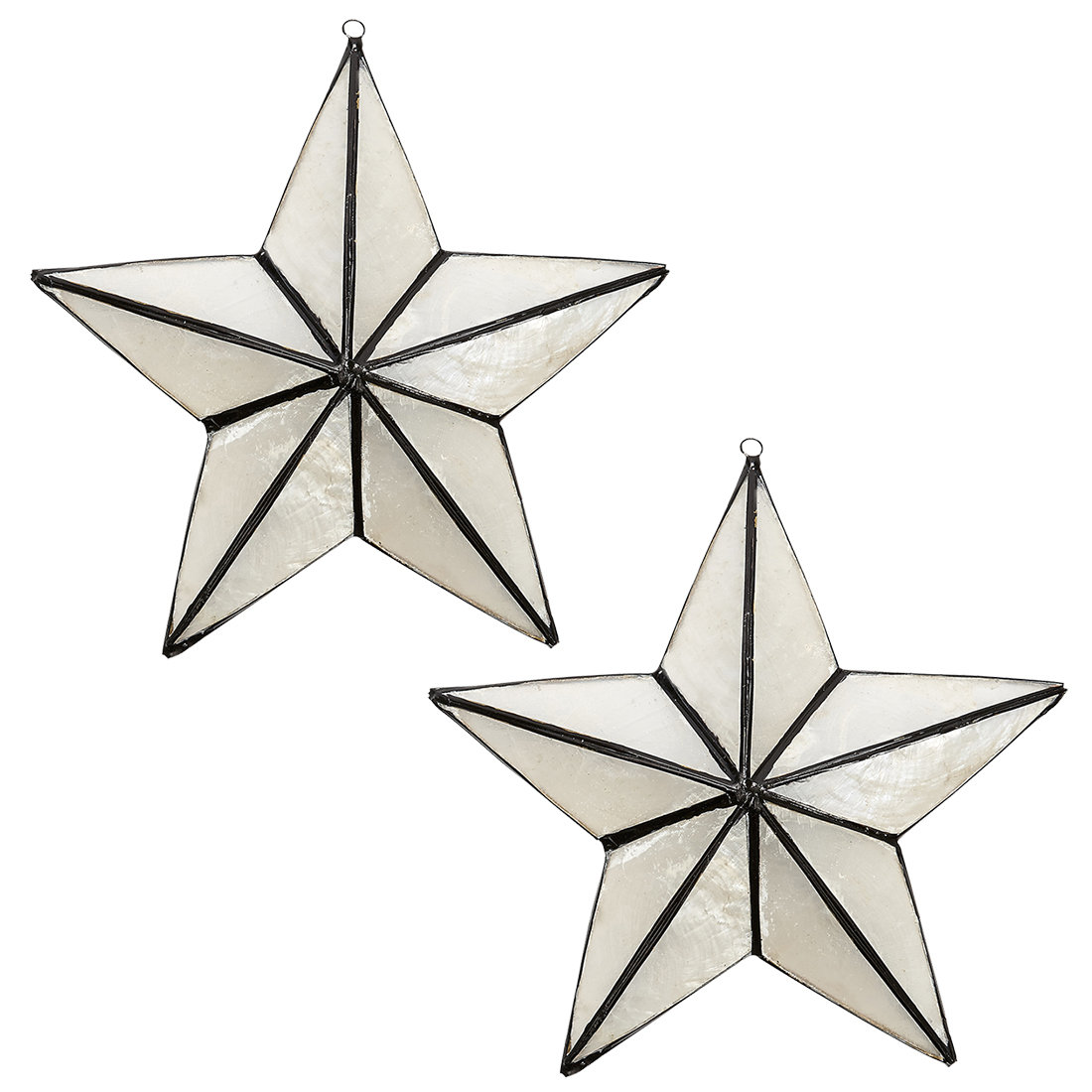 The Holiday Aisle® 2 Capiz Shell Star Ornaments | Wayfair