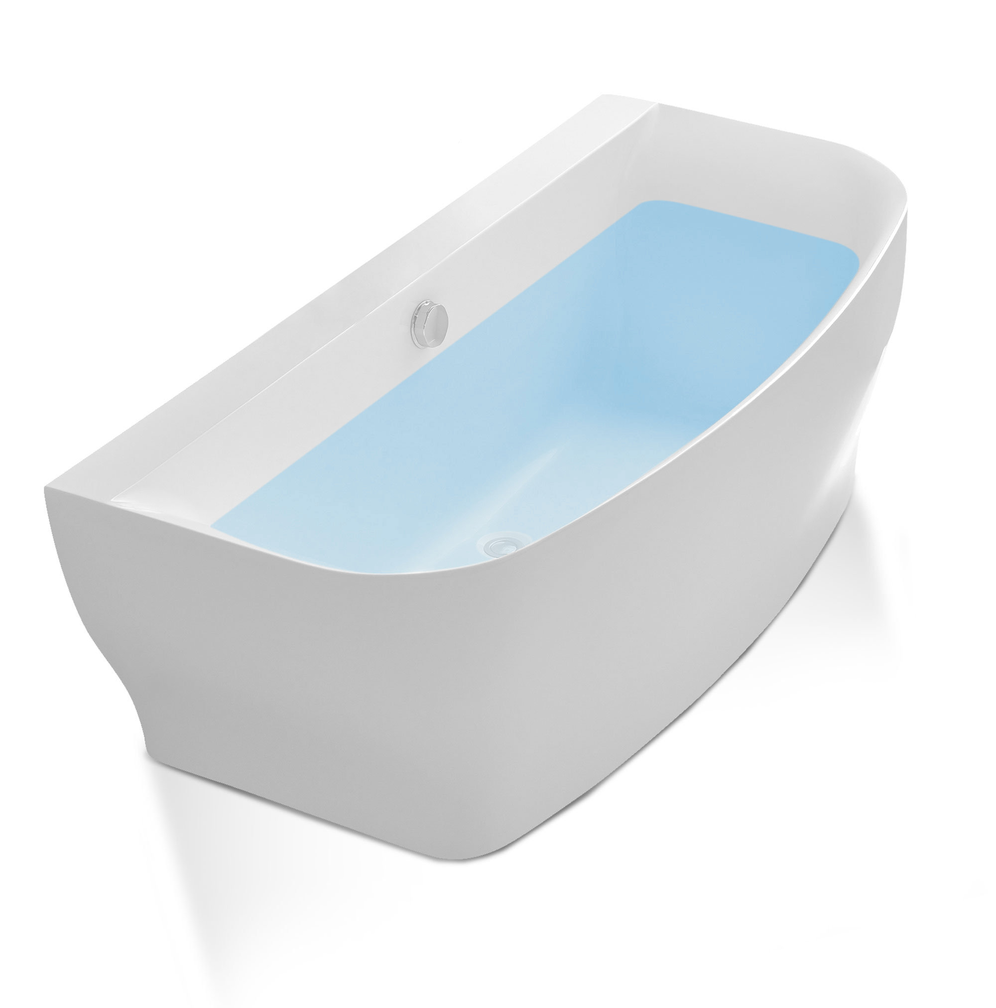 ANZZI Bank Series 62.9'' x 30.7'' Freestanding Soaking Acrylic Bathtub ...