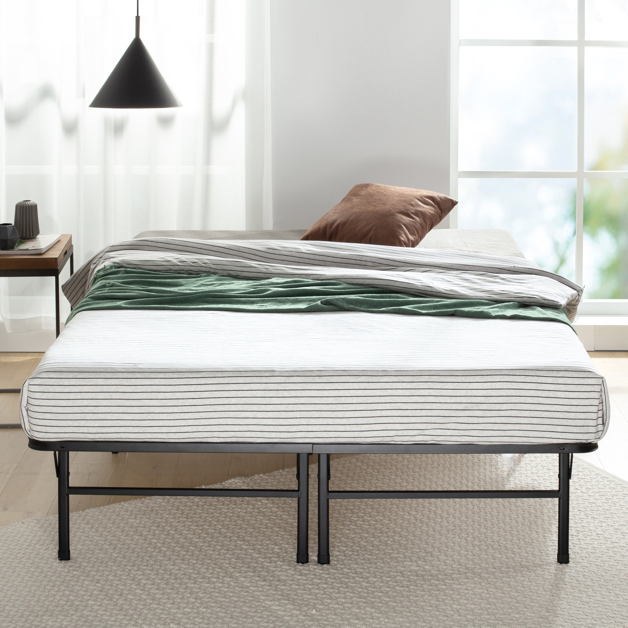 Alwyn Home 14" Wire-Grid Bed Frame & Reviews | Wayfair