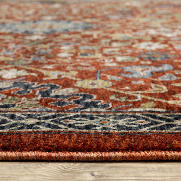 Langley Street Hovis Performance Red/Blue Rug | Wayfair