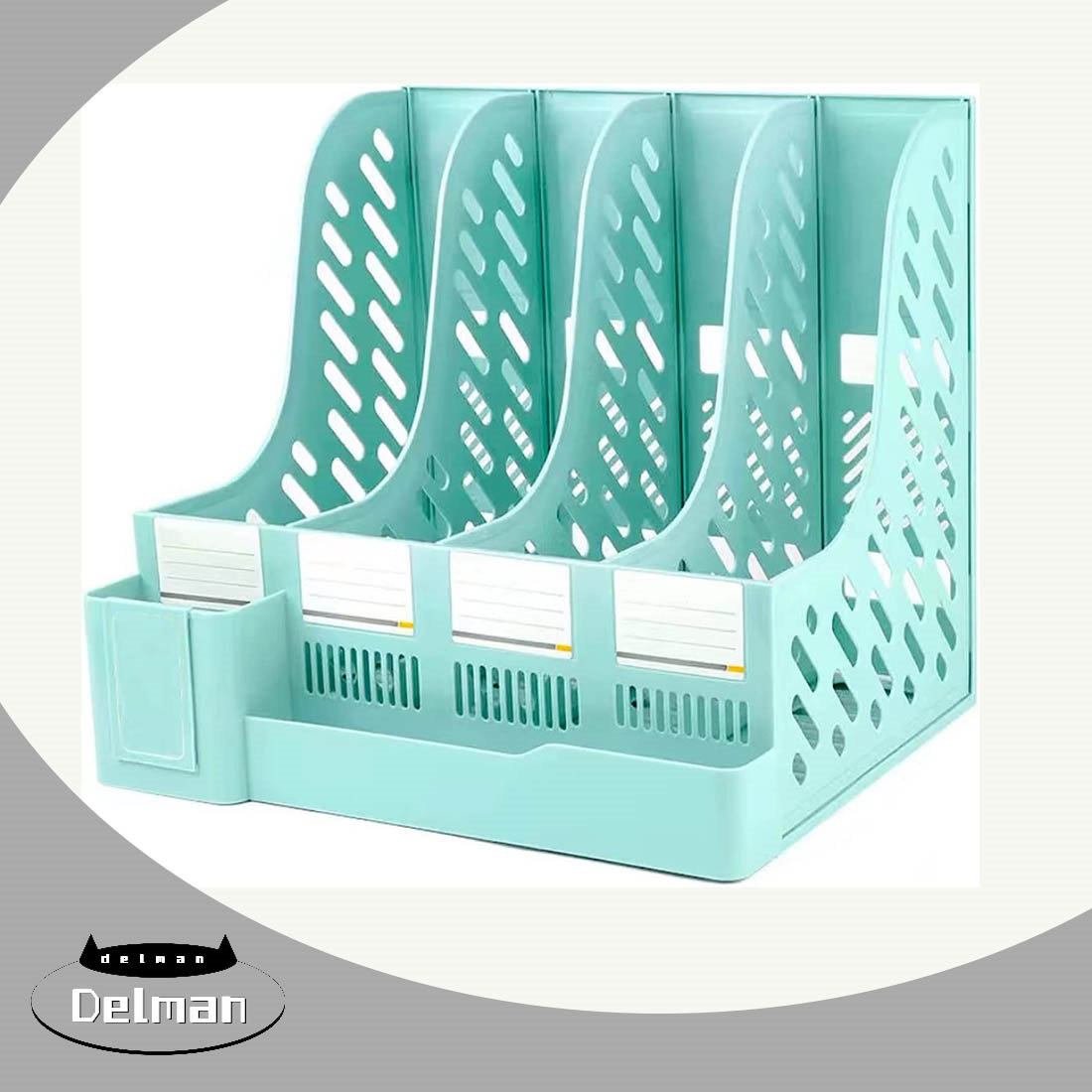 Latitude Run® 4 Compartments Storage Organiser Box Magazine File Holder ...