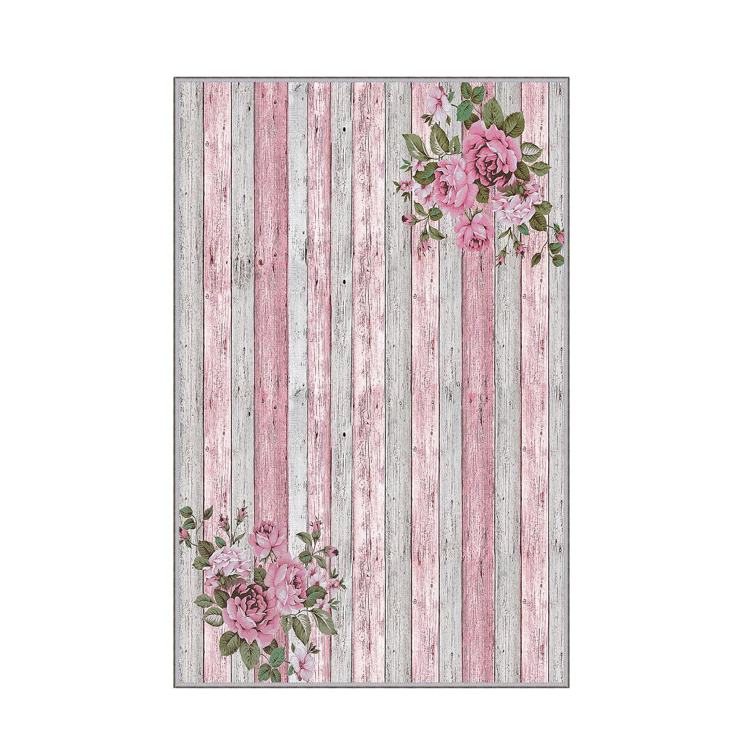East Urban Home Flatweave Performance Pink/Gray Rug | Wayfair