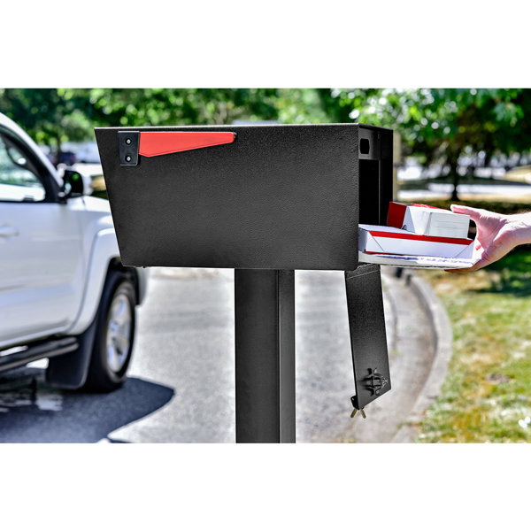 Mail Boss Street Safe Latitude Front & Rear Access Locking Post Mounted ...