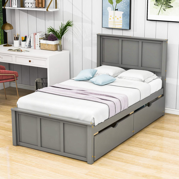 Harriet Bee Ubon Twin 2 Drawer Platforms Bed by Harriet Bee - Wayfair ...