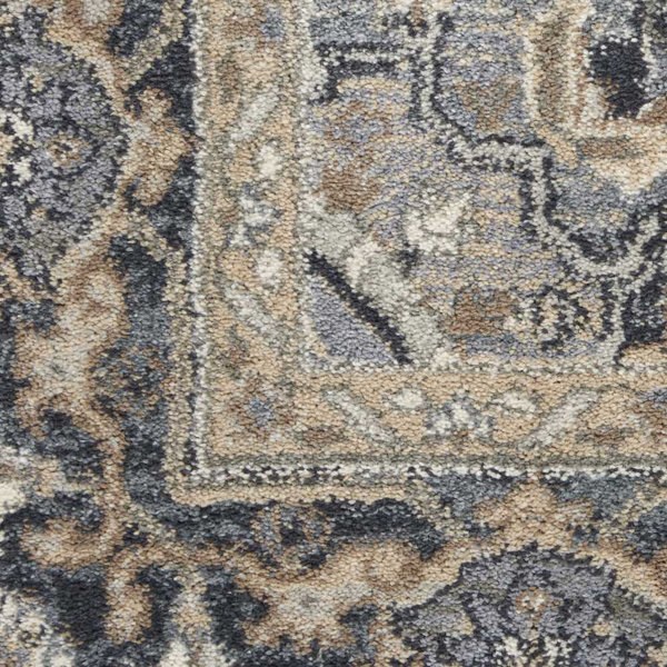 Bungalow Rose Melani Performance Blue/Beige Rug & Reviews | Wayfair