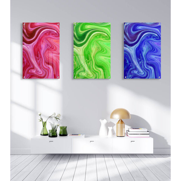 UniQstiQ Bright Colors - 3 Piece Unframed Print Set | Wayfair