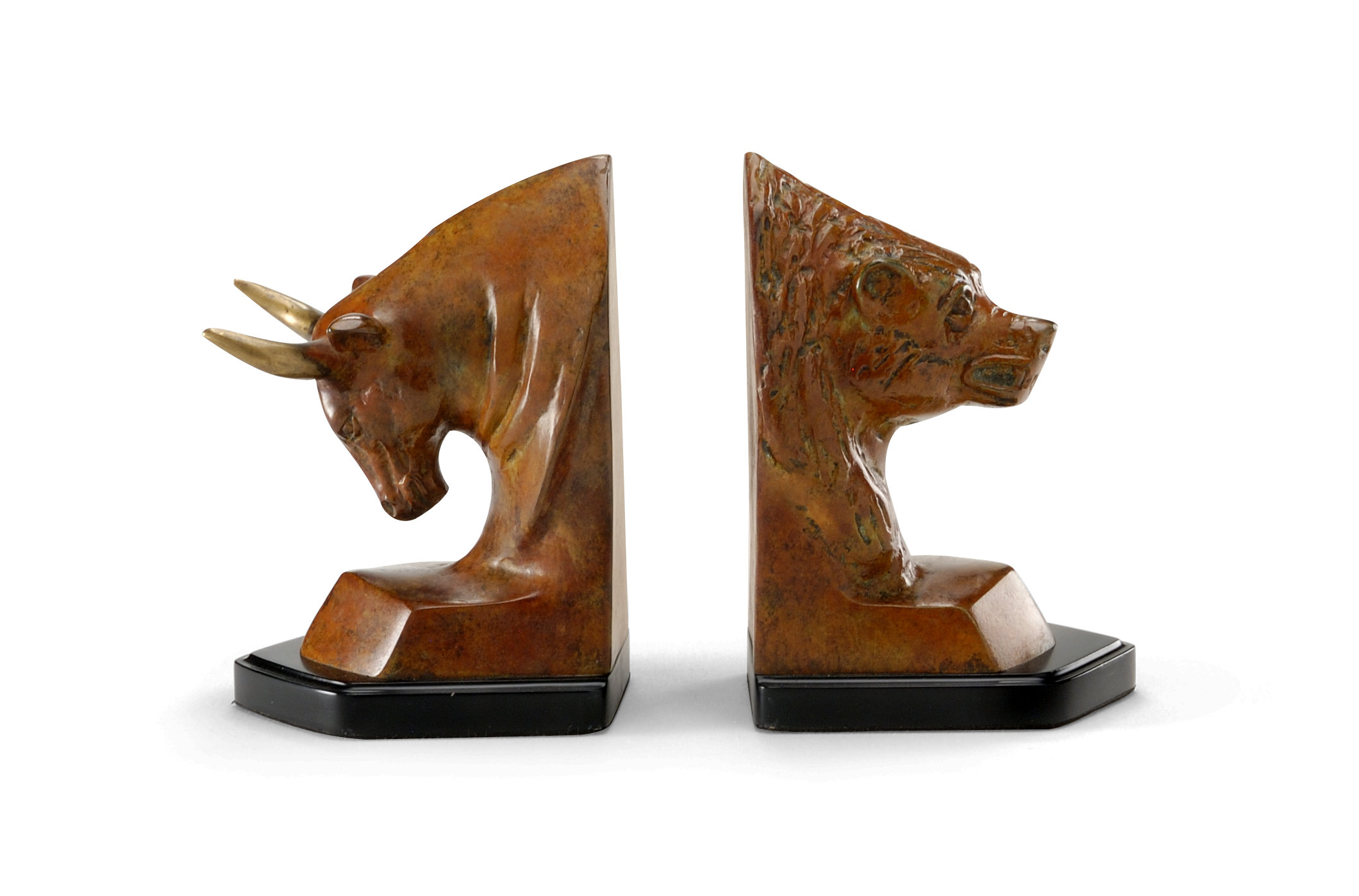 Wildwood Bull and Bear Bookends | Wayfair