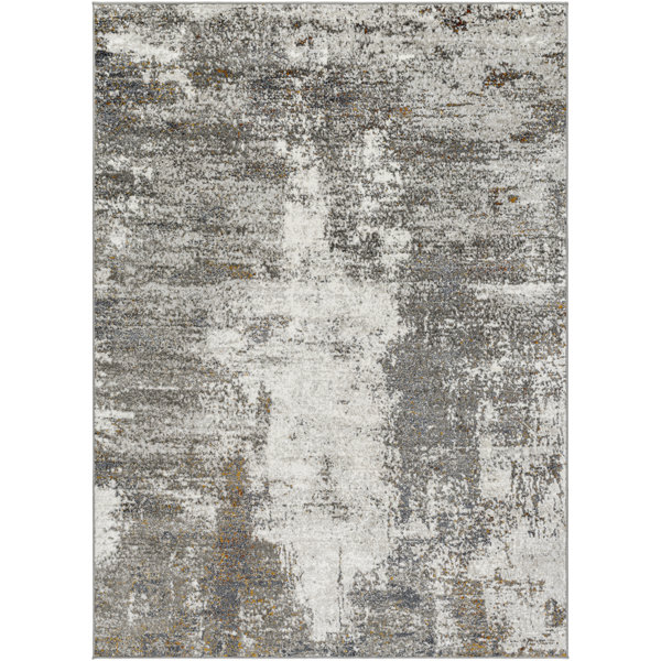 17 Stories Matteo Abstract Gray Area Rug | Wayfair