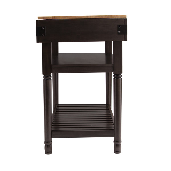 Gracie Oaks Waysmere Wood Kitchen Island & Reviews | Wayfair