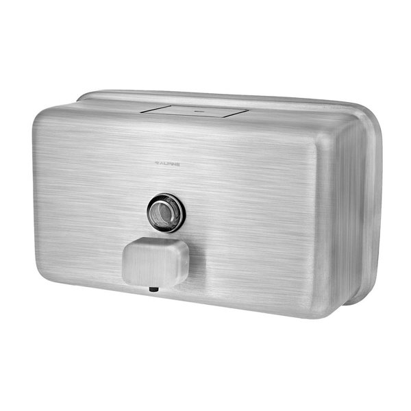 Alpine Industries 1200 Ml. Manual Surface-Mounted Stainless Steel Push ...