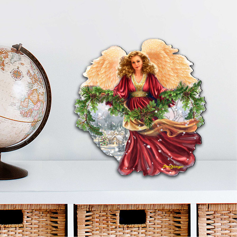 The Holiday Aisle® Snowfall Angel Wall Decor | Wayfair